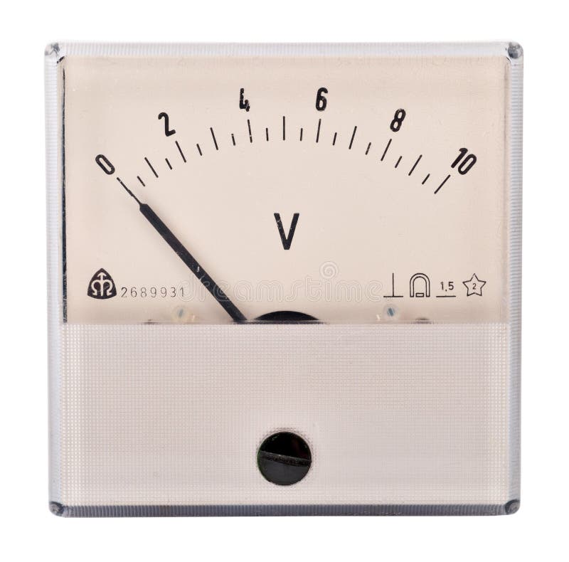 The old voltmeter stock image. Image of equipment, power - 17537243