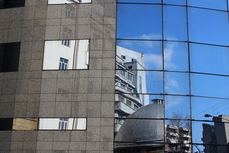 Old Vs New Architecture Comparison Glass Building and Brick Side Stock ...
