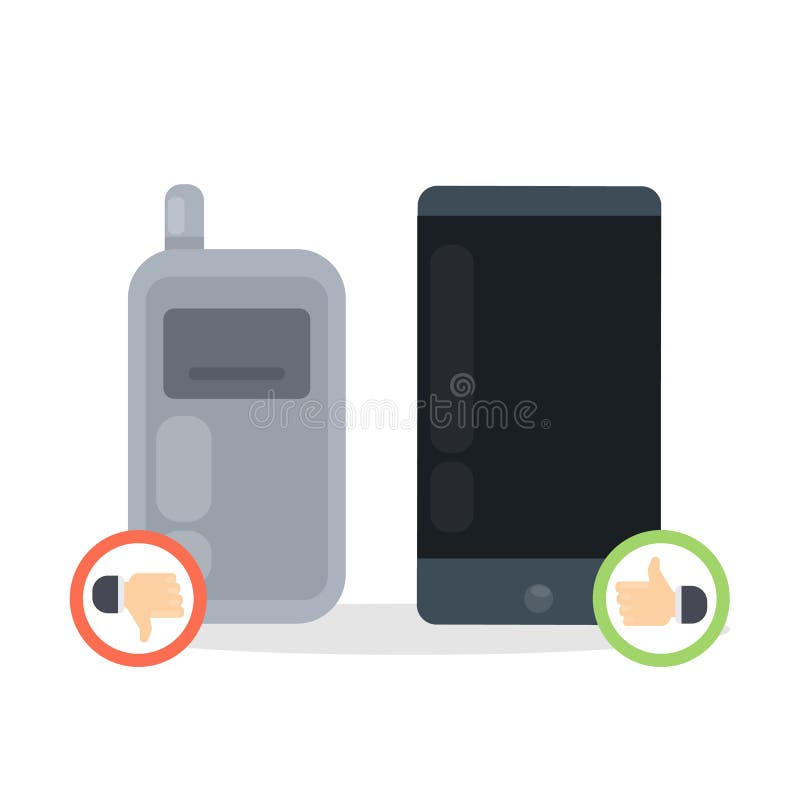 Old Mobile Vs New Stock Illustrations – 20 Old Mobile Vs New Stock ...