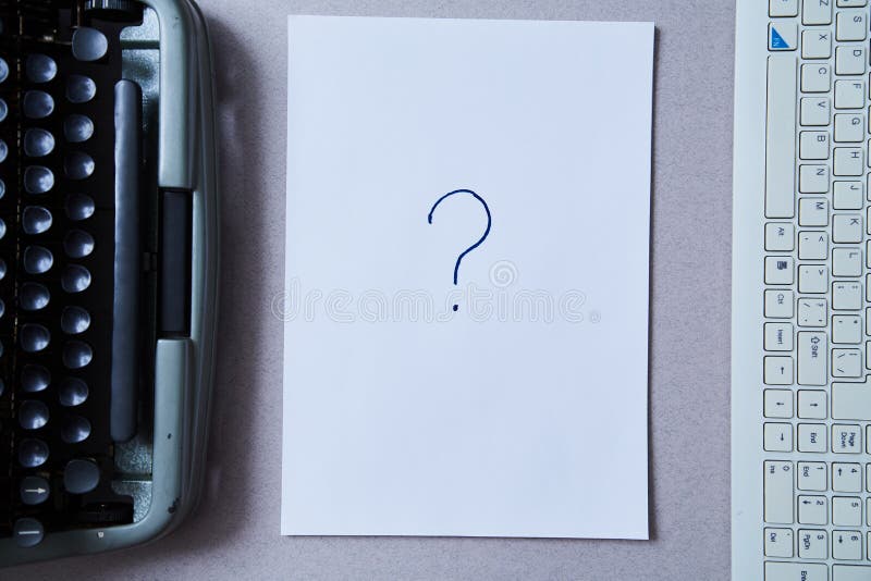 Old Vs New Technology: Old Typewriter and Computer Keyboard Stock Image ...