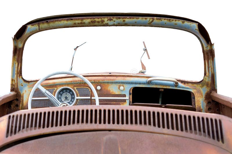 Old VW through the Windshield Stock Image - Image of dashboard ...