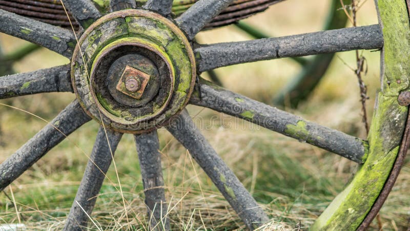 Old wagon wheel stock photo. Image of wagon, square, wooden - 51758962