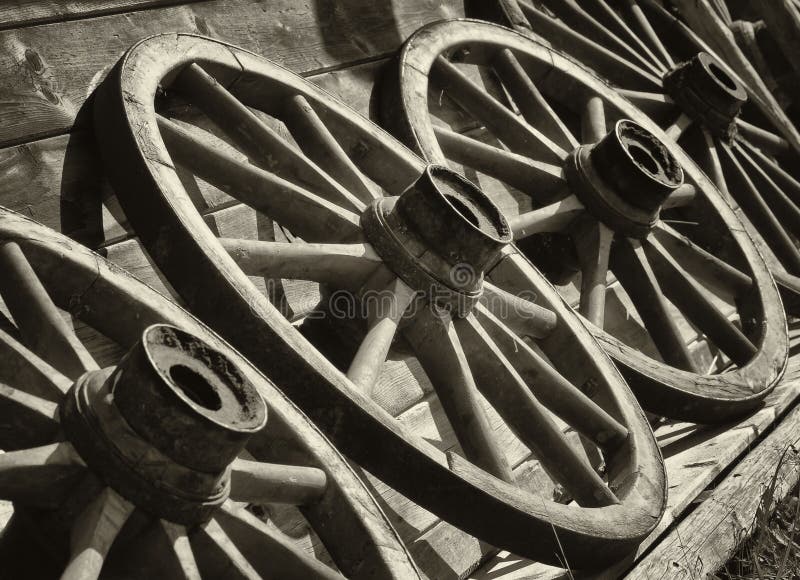 Old wagon wheels stock photo. Image of white, sunlight - 37480682