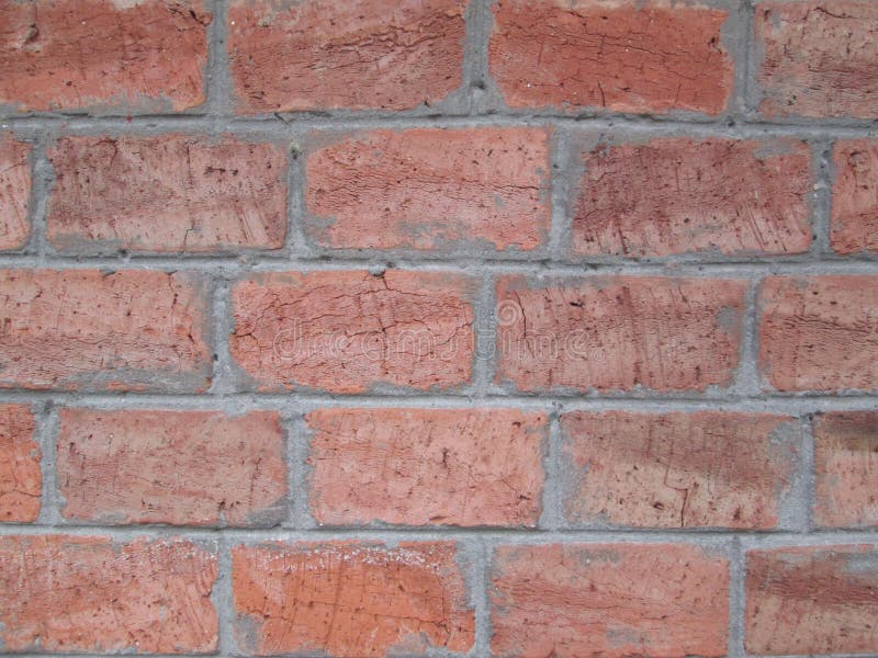 Old Wall of a Big Red Brick Stock Image - Image of surface ...