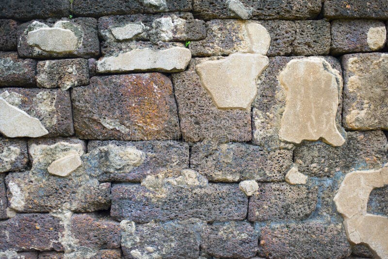 Old Wall Brick Wall, Dilapidated Ancient Architecture of the His Stock ...