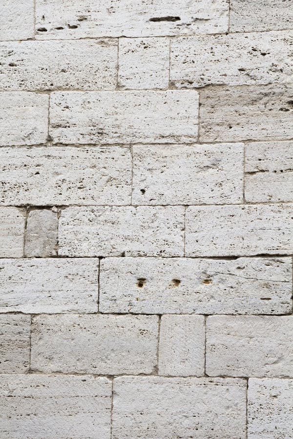 Old Wall of Travertine (calcareous Tufa) Stock Photo - Image of ...