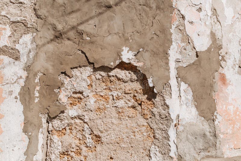 An Old Wall that is Collapsing Stock Photo - Image of layer, chipped ...