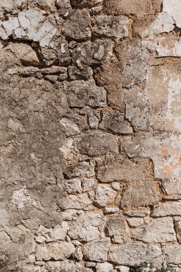 An Old Wall that is Collapsing Stock Image - Image of grungy, aging ...