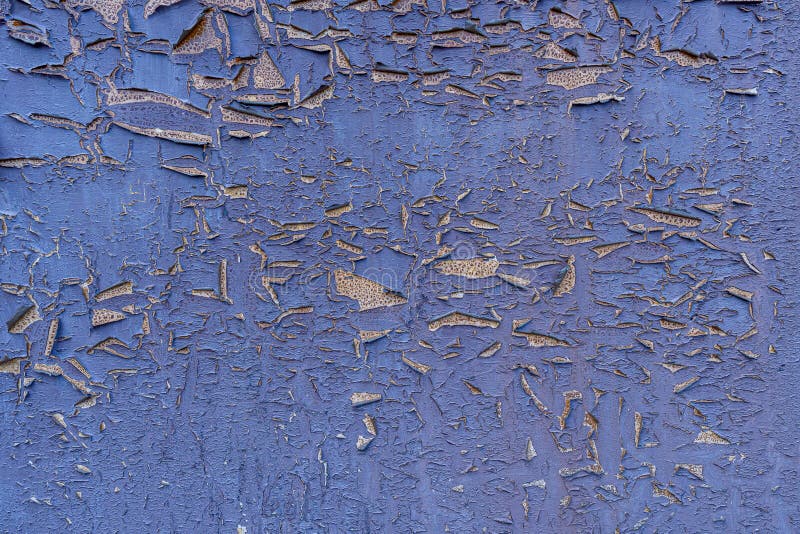 An Old Wall with Cracked Blue Paint Stock Image - Image of wall ...