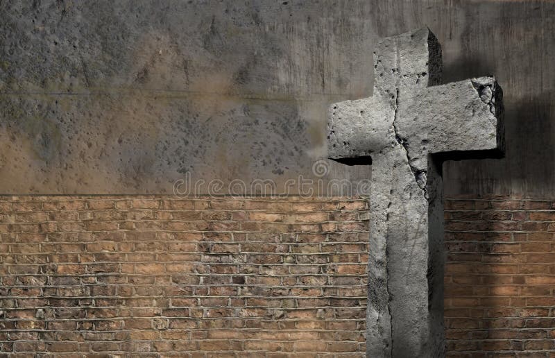 Old Wall with Cross stock photo. Image of cross, concepts - 37420918