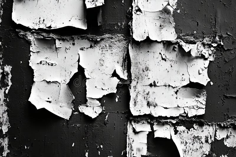 On an Old Wall, the Distressed Surface Detail Reveals a Complex ...