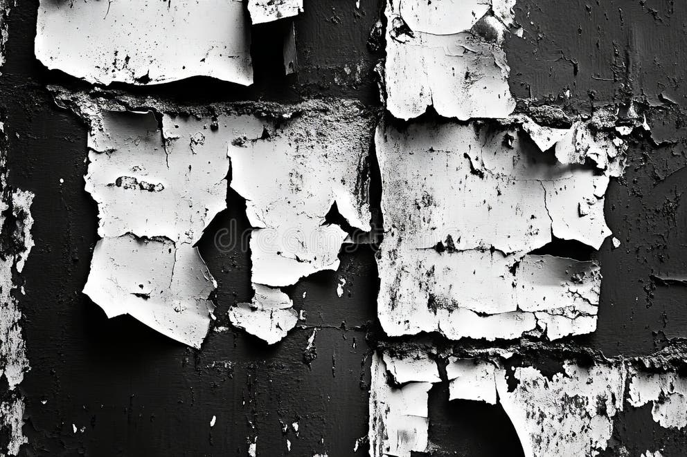 On an Old Wall, the Distressed Surface Detail Reveals a Complex ...