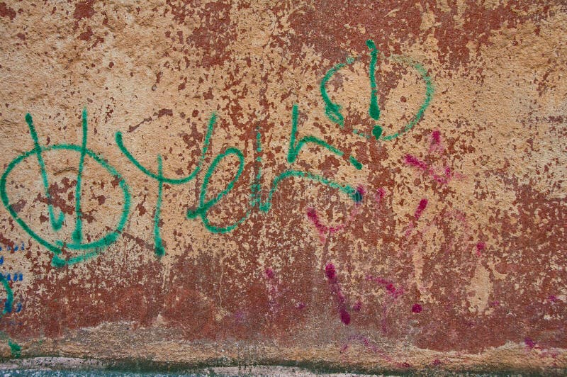 Old wall graffiti stock image. Image of pavement, ancient - 43495609