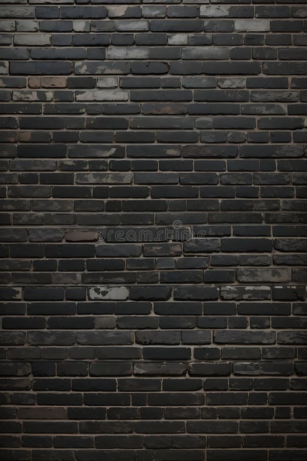The Old Wall Has a Seamless Black Brick Pattern. Stock Illustration ...