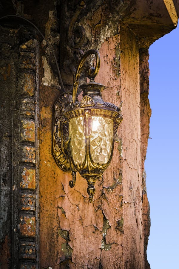 Old wall lamp stock image. Image of bright, retro, classic - 108371573