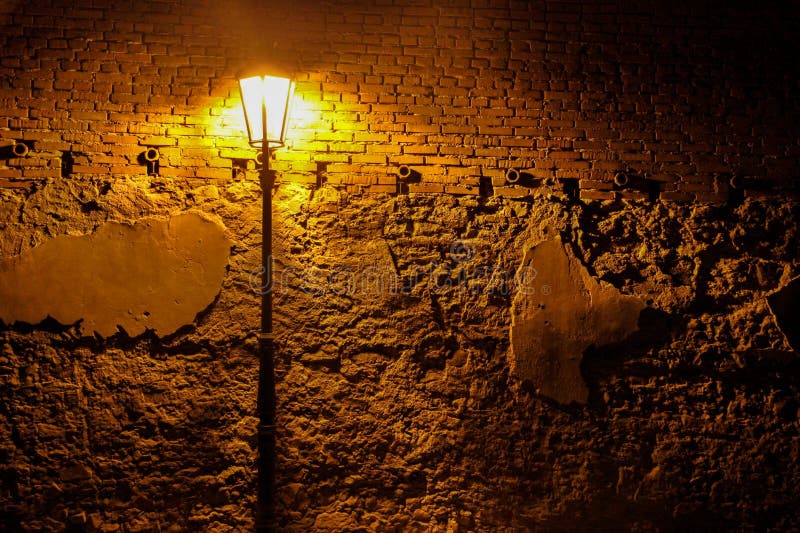 Old Wall with Lantern Texture Light Stock Photo - Image of lamp ...