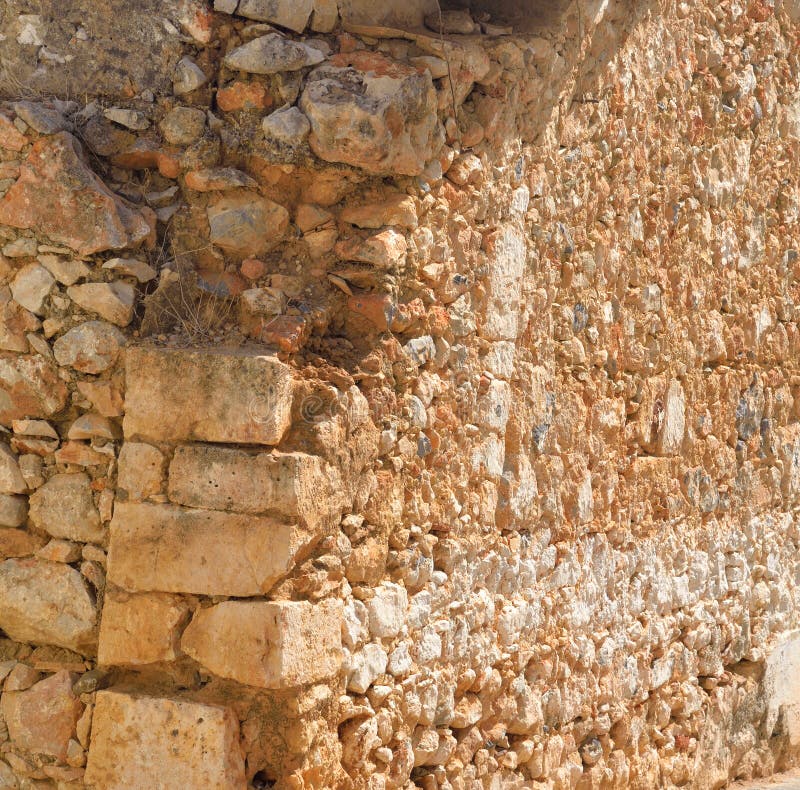 Old Wall of Limestone Rocks. Stock Photo - Image of retro, rock: 83730924