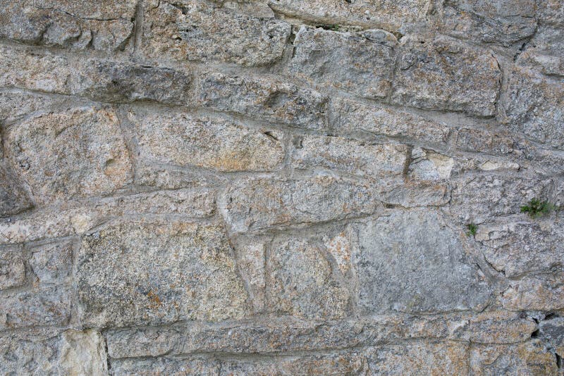 Old Wall Made of Big Stones and Broken Bricks Stock Image - Image of ...