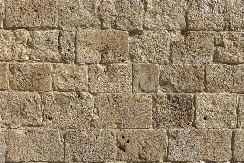 Old Wall Made of the Jerusalem Stone. Israel Stock Photo - Image of ...