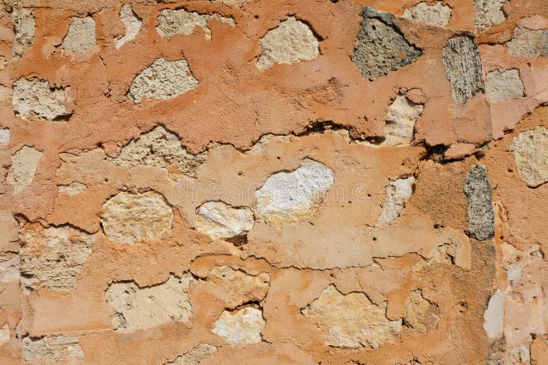 Wall Made Out of Mud and Stones Background Stock Image - Image of ...