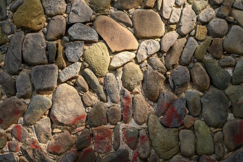 Old Wall Made of Real Stone in the Sun 4 Stock Photo - Image of wall ...