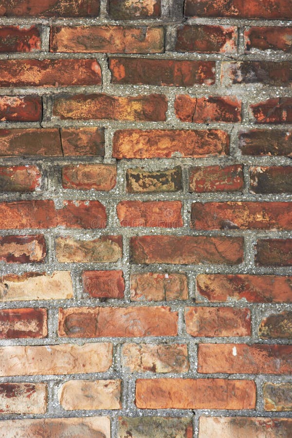 Old Wall Made from Red Bricks Stock Image - Image of rubble ...