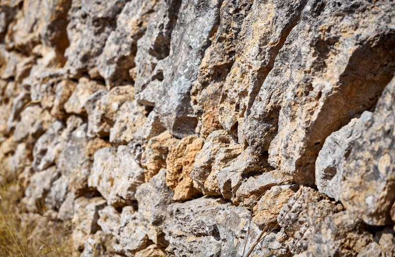 Old Wall Made of Volcanic Rough Rocks. Stock Photo - Image of structure ...