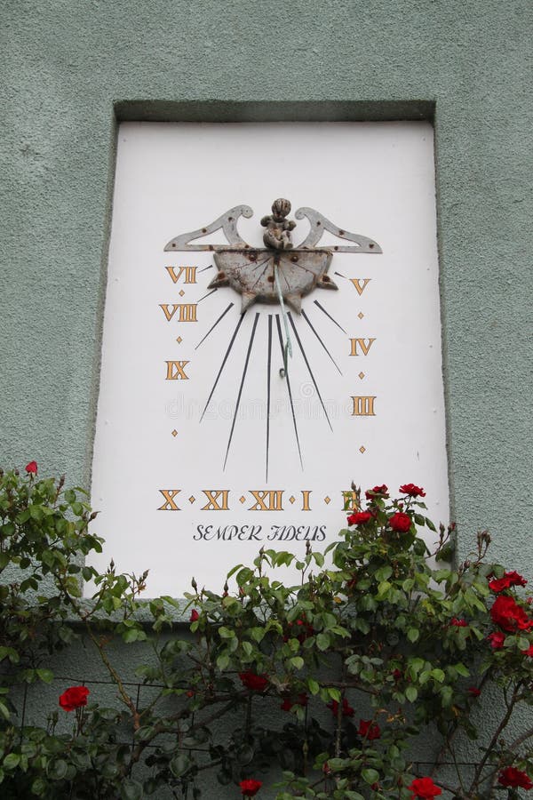 Old Wall mounted Sundial stock image. Image of astrology - 73437249