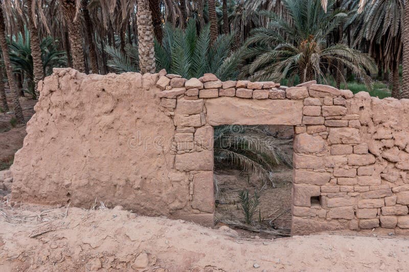 Old Wall Near Al Ula, Saudi Arab Stock Photo - Image of door ...