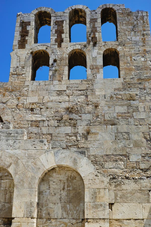 The Old Wall of Odeon Theatre Stock Image - Image of retro, building ...