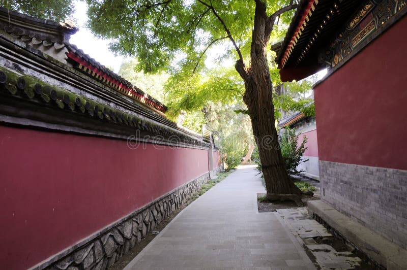 Old Wall Pattern in Chinese Temple Stock Image - Image of color ...