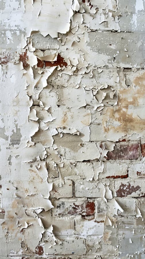 Old Wall with Peeling Paint and Exposed Brick, Texture Background ...