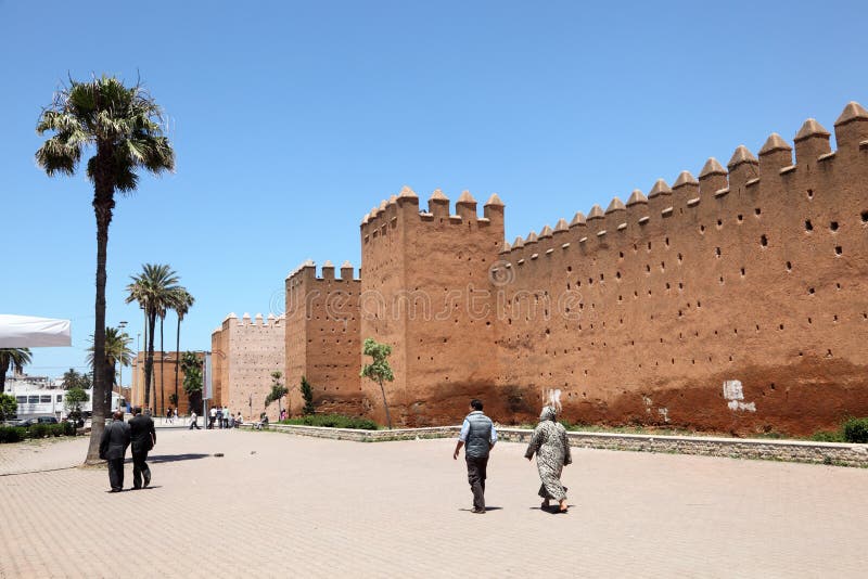 Old wall in Rabat, Morocco editorial image. Image of town - 31412465