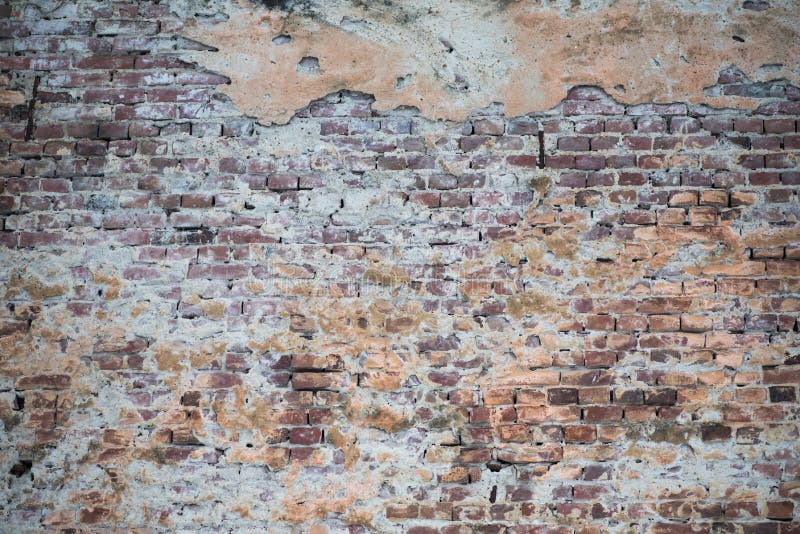 Old Wall of Red Bricks. Wallpaper of Ordinary Building Wall Texture ...
