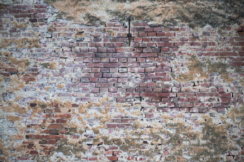 Old Wall of Red Bricks. Wallpaper of Ordinary Building Wall Texture ...