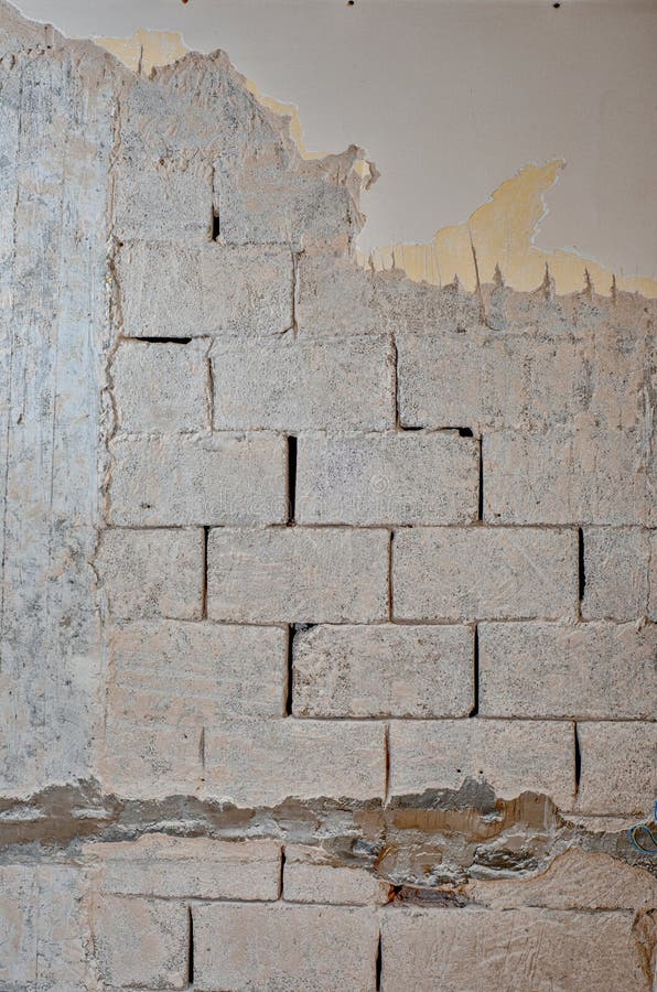 Old Wall after Removing Plaster Stock Photo - Image of plaster, quality ...