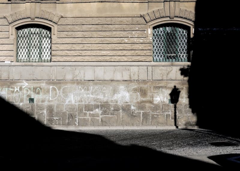Old wall with shadow stock photo. Image of catania, architecture - 36298576