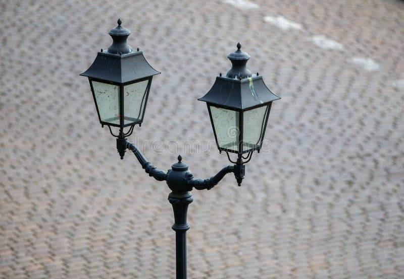 Old Wall Street Lighting, in the Old Town Stock Photo - Image of ...
