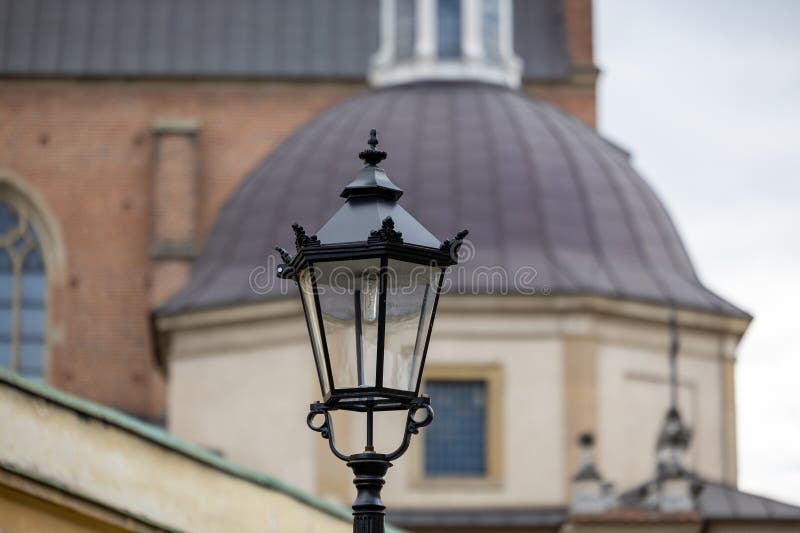 Old Wall Street Lighting in the Old Town of Krakow Stock Photo - Image ...