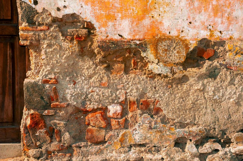 Old Wall Texture, Colorful Worn and Rustic, Exterior Plaster without ...