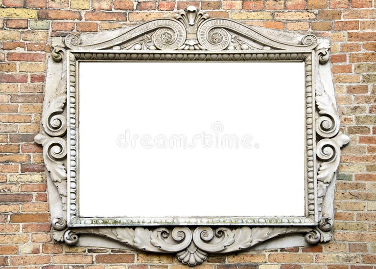 Old Wall with Vintage Frame for Text Stock Image - Image of antique ...