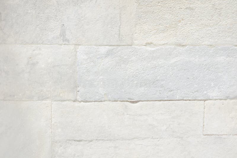 Old Wall of White Rectangular Marble Slabs Stock Image - Image of good ...