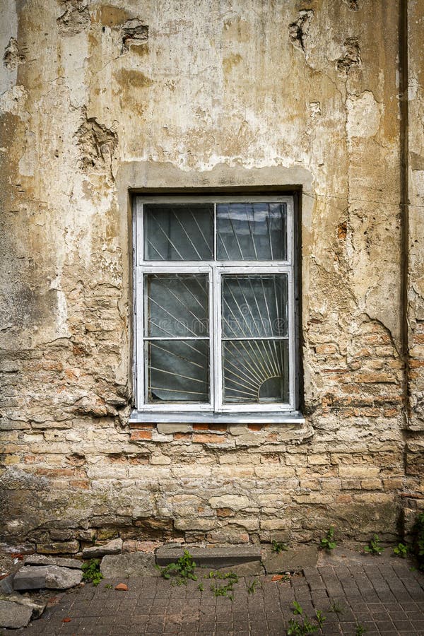 Old wall with window stock image. Image of city, broken - 160212367
