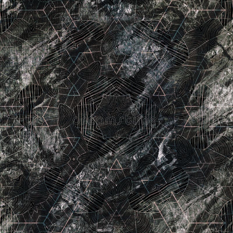 Old Wallpaper with a Geometric Pattern. Destroyed Surface. Stock ...