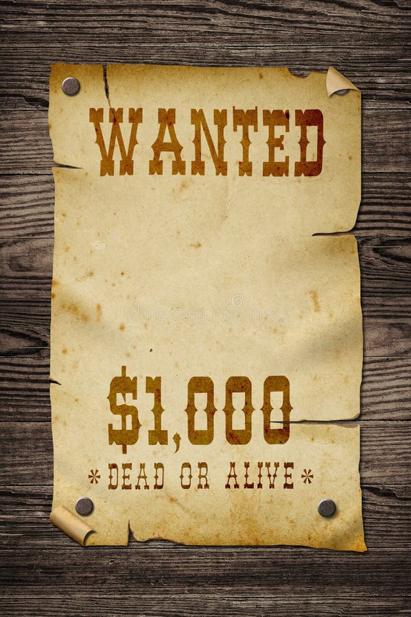 Vintage wanted poster stock photo. Image of message, poster - 8695434