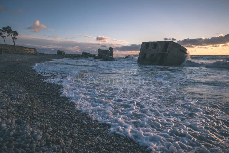 Old War Fort Details of Bricks and Concrete Constructions Washed Stock ...