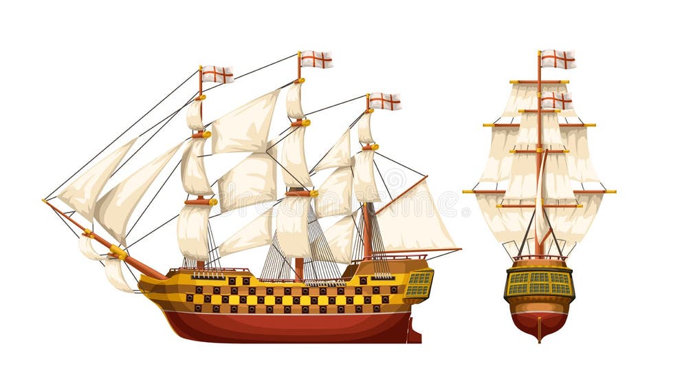 Pirate Ship Side View Stock Illustrations – 74 Pirate Ship Side View ...