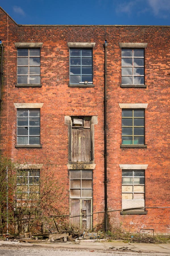 The Old Warehouse Building. Stock Image - Image of overgrown, abandoned ...
