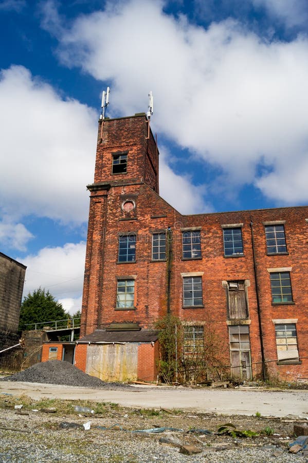 The Old Warehouse Building. Stock Image - Image of overgrown, abandoned ...