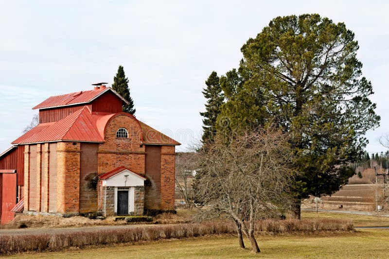 An Old Warehouse Building in a Rural Landscape Stock Image - Image of ...